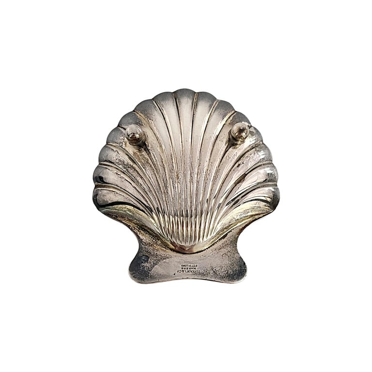 Tiffany and Co Sterling Silver Small Scallop Shell Dish at 1stDibs