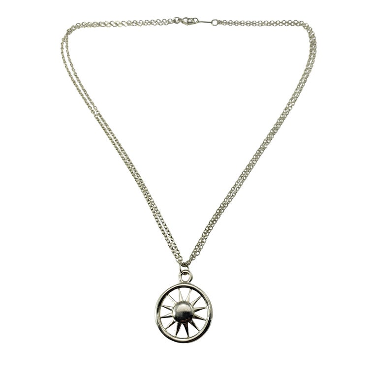 Tiffany and Co. Sterling Silver Sundial Pendant Necklace For Sale at ...