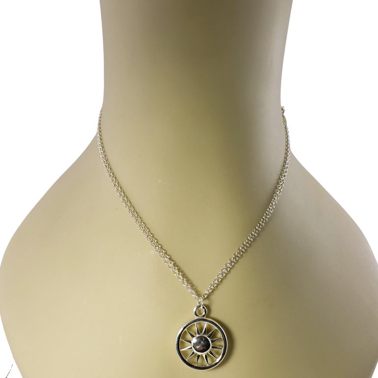 Tiffany and Co. Sterling Silver Sundial Pendant Necklace For Sale at ...