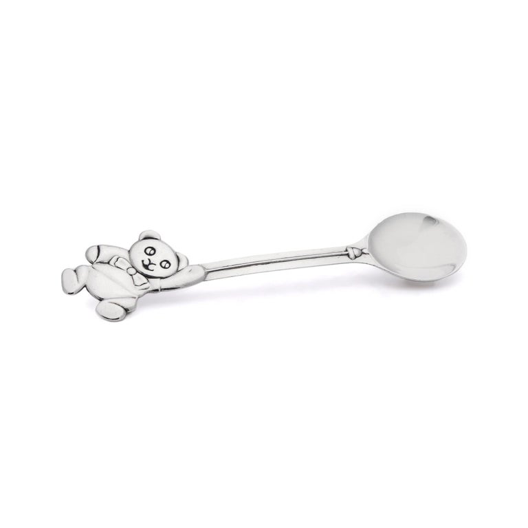 Tiffany and Co. Sterling Silver Teddy Bear Baby Child Feeding Spoon ...