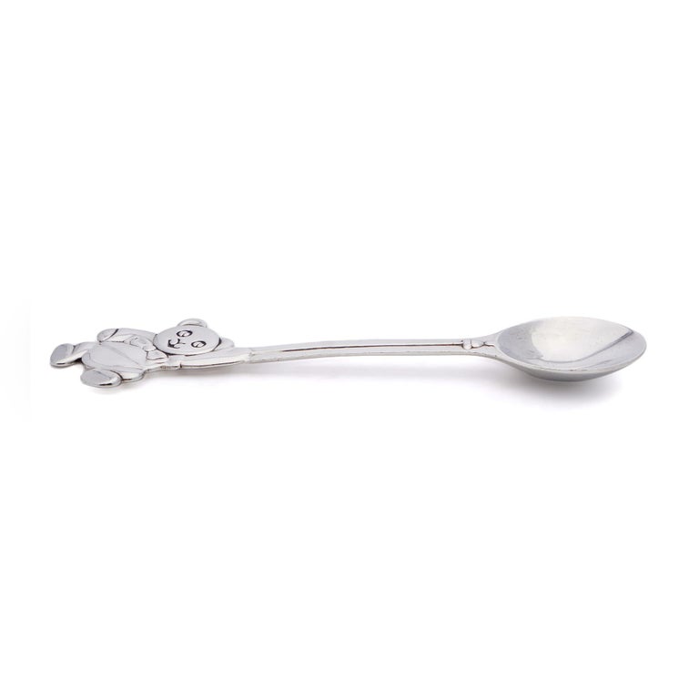 Tiffany and Co. Sterling Silver Teddy Bear Baby Child Feeding Spoon ...