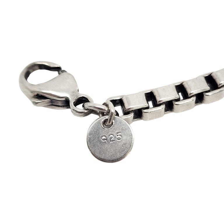 Tiffany and Co Sterling Silver Venetian Box Chain Bracelet For Sale at ...