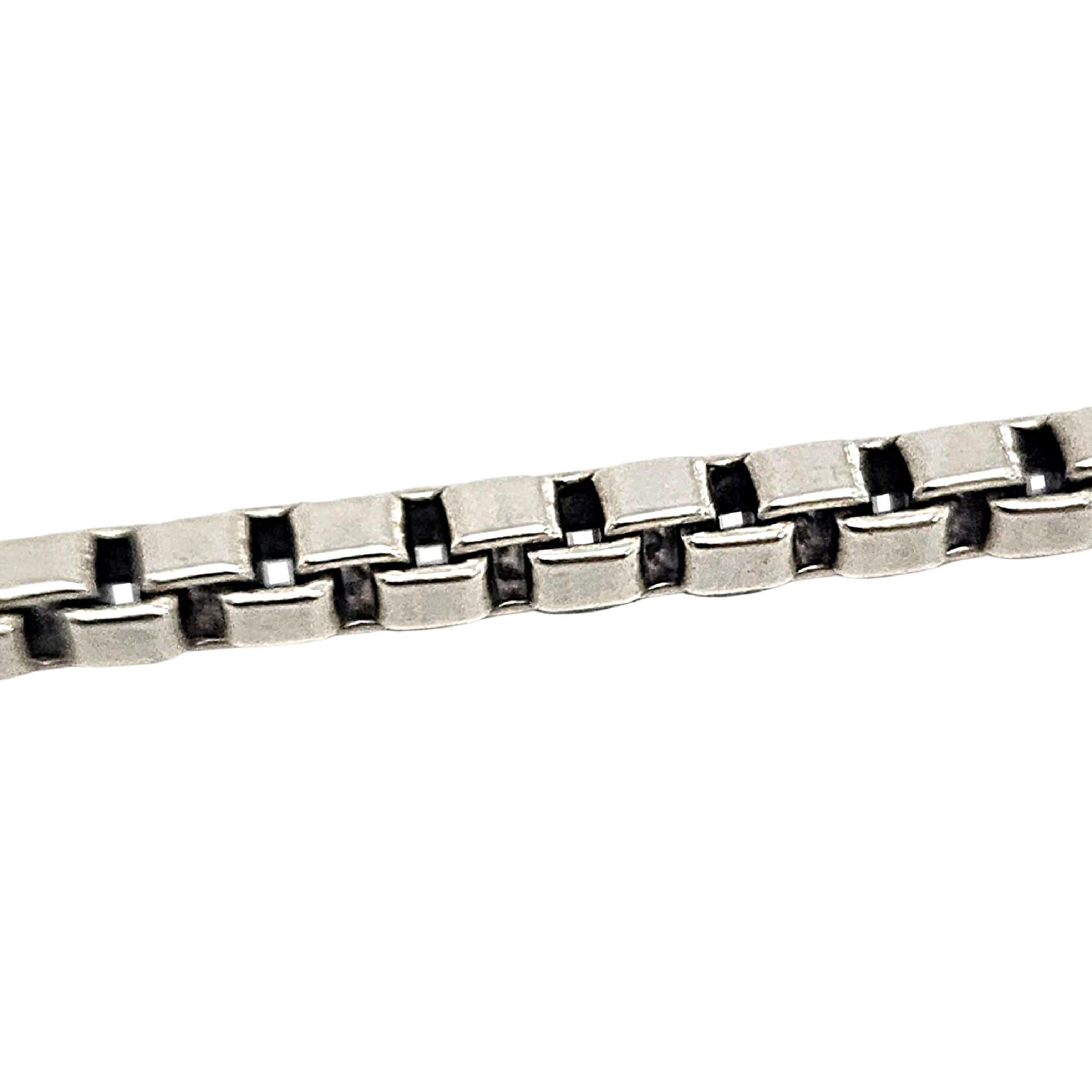 Tiffany and Co Sterling Silver Venetian Box Chain Bracelet For Sale at ...