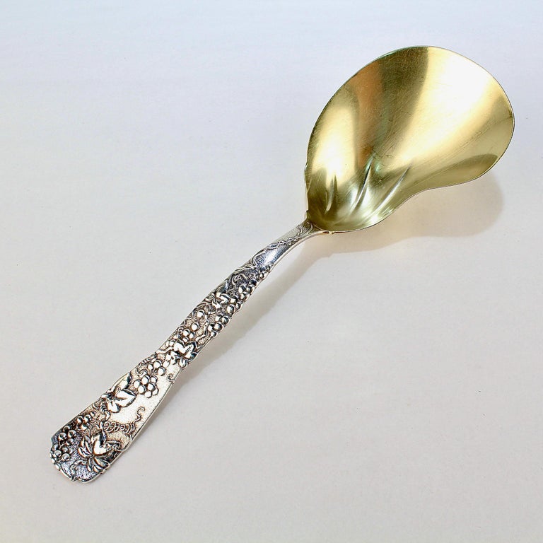 Tiffany and Co. Sterling Silver Vine Pattern Berry or Serving Spoon For ...