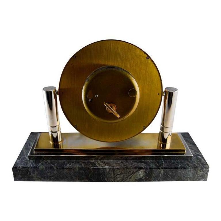 Tiffany and Co. Stone and Metal Desk Clock with Original Dial and Hands ...