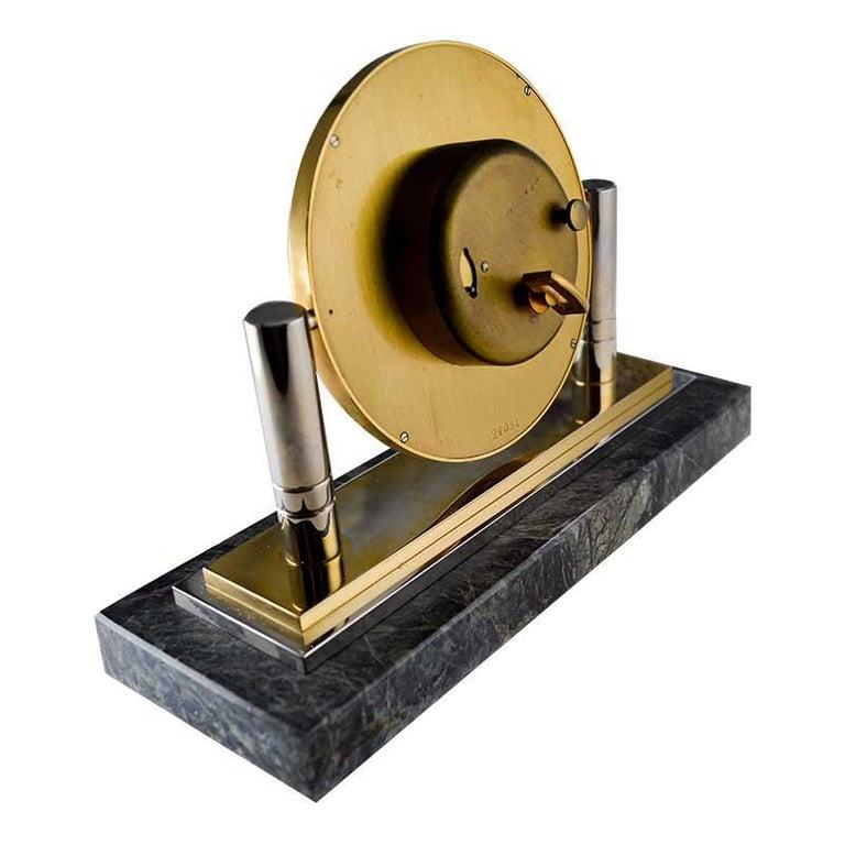 Tiffany and Co. Stone and Metal Desk Clock with Original Dial and Hands ...