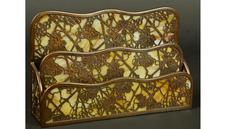 Tiffany and Co. Studios New York Seven-Piece Bronze Desk Set, Early ...