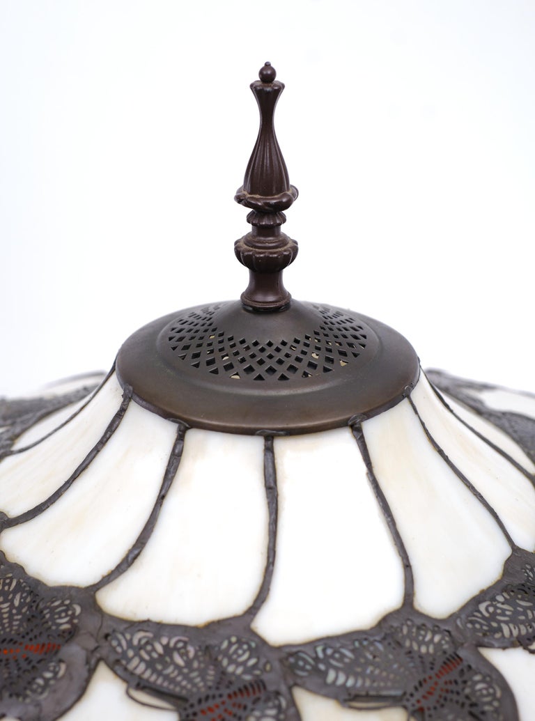 Tiffany and Co. Style Floor Lamp Glass Stain Shade For Sale at 1stDibs