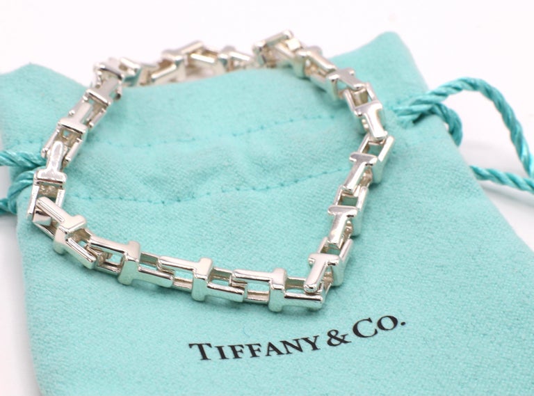 Tiffany and Co. T Collection T Chain Link Sterling Silver Bracelet at ...