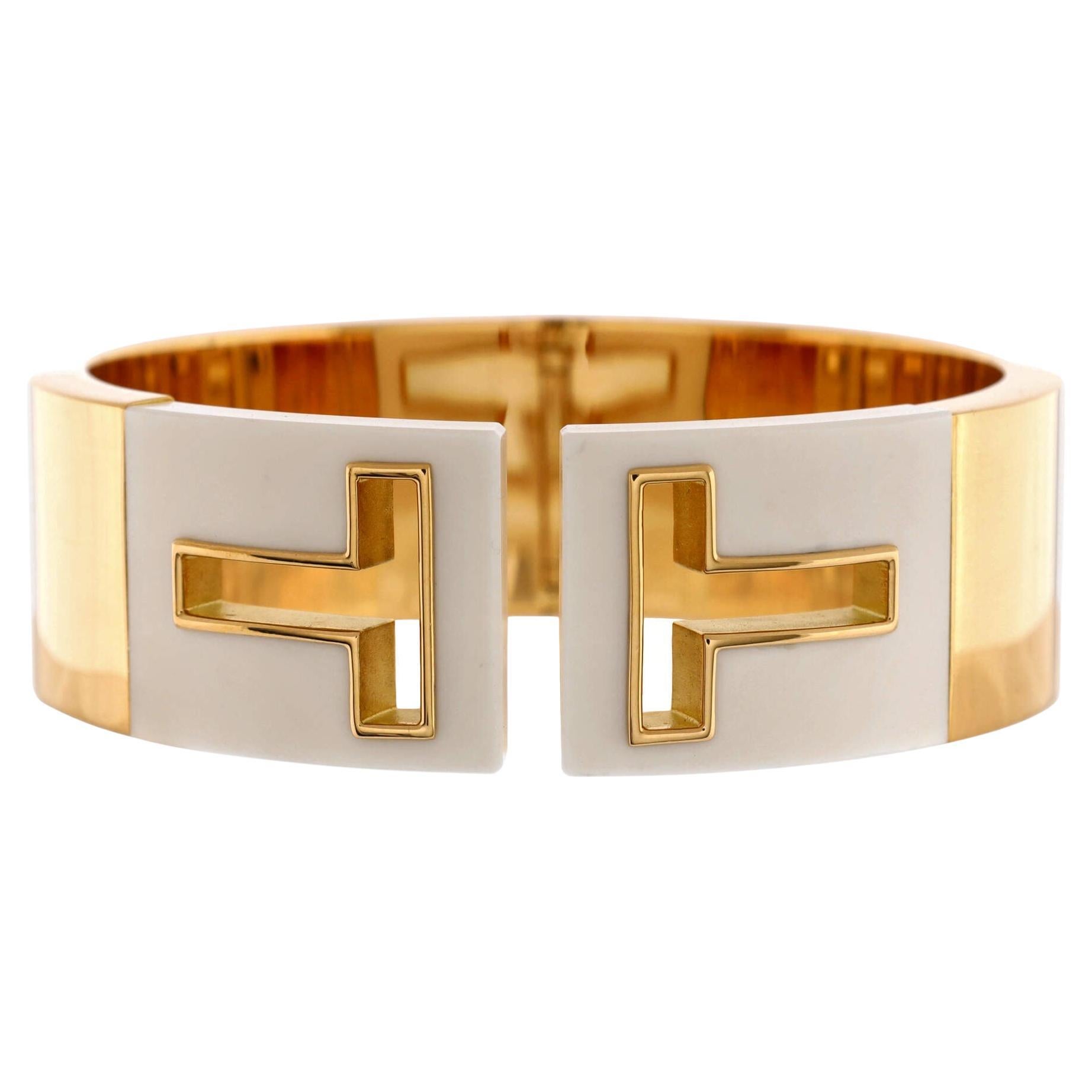 Tiffany and Co. Infinity Cuff Bracelet 18k Rose Gold with Diamonds at ...