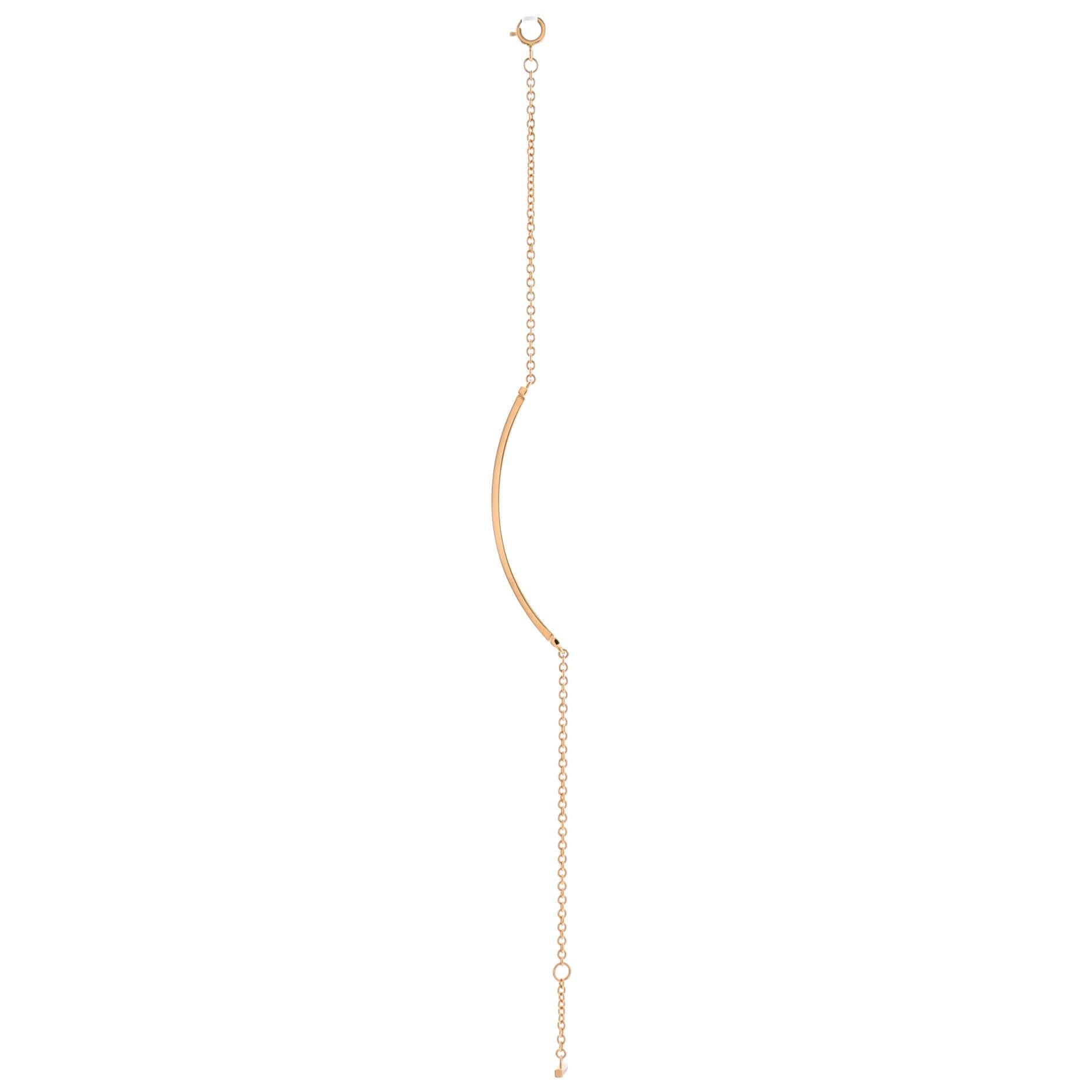 Tiffany and Co. T Smile Chain Bracelet 18K Rose Gold Medium For Sale at ...
