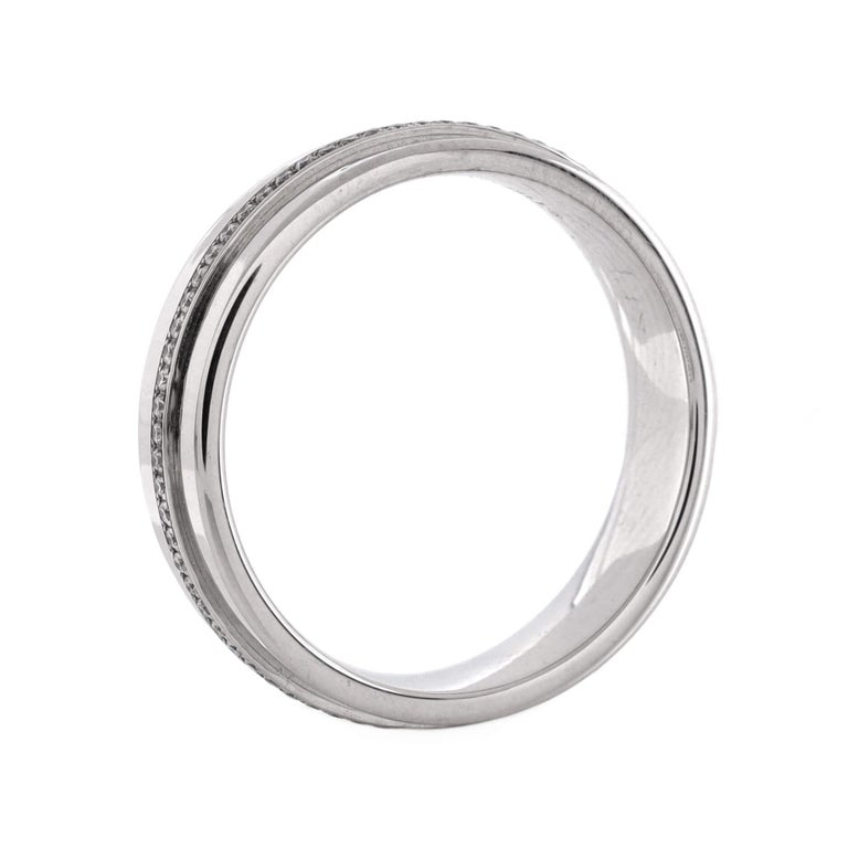 Tiffany and Co. T Two Ring 18k White Gold and Diamonds Wide For Sale at 1stDibs
