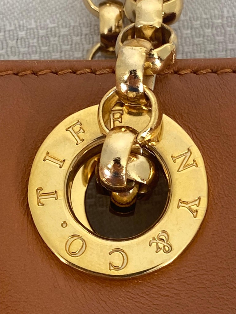 Tiffany and Co Tan Leather Gold Hardware Mini Bucket Bag Gold Chain ...