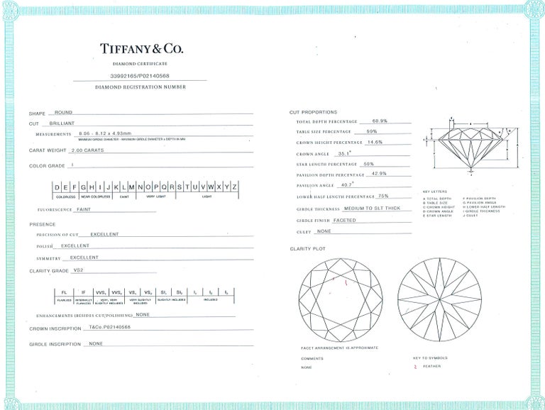 Tiffany and Co. Three-Diamond Platinum Engagement Ring at 1stDibs