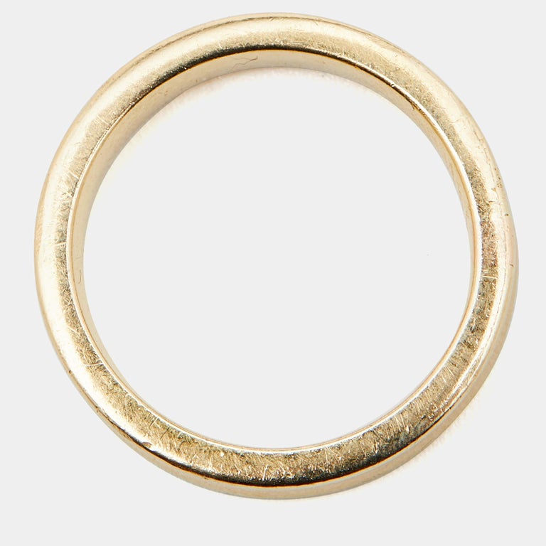 Tiffany and Co. Tiffany 1837 18k Yellow Gold Band Ring Size 51 For Sale ...