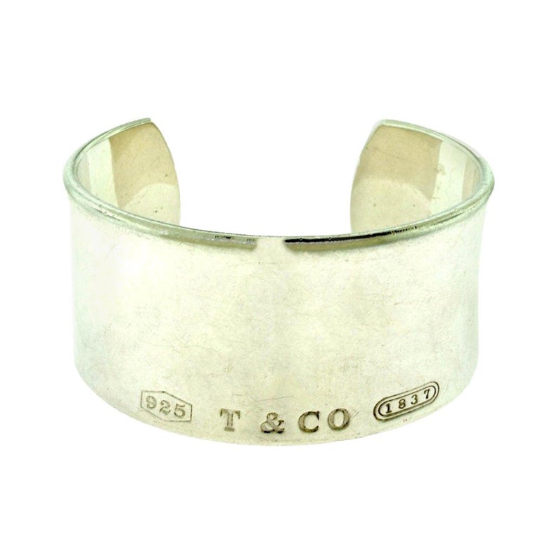 Tiffany and Co. Tiffany 1837 Sterling Silver Wide Cuff / Bangle at 1stDibs