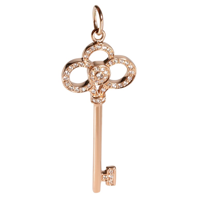 Tiffany and Co. Tiffany Keys Diamond Crown Pendant in 18k Rose Gold 0. ...