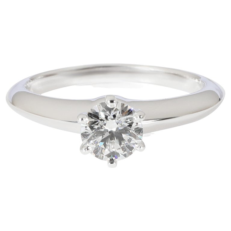 Tiffany and Co. Tiffany Setting Diamond Solitaire Ring in 950 Platinum ...