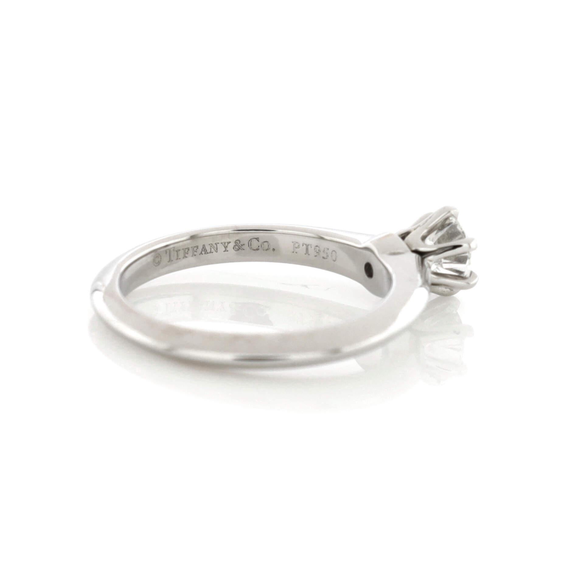 Tiffany and Co. Tiffany Setting Solitaire Ring Platinum with RBC ...