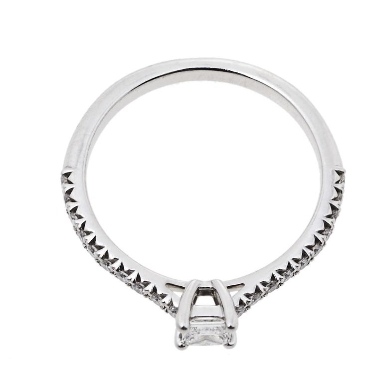 Tiffany and Co. Tiffany Solitaire 0.21ct Diamond Platinum Engagement ...