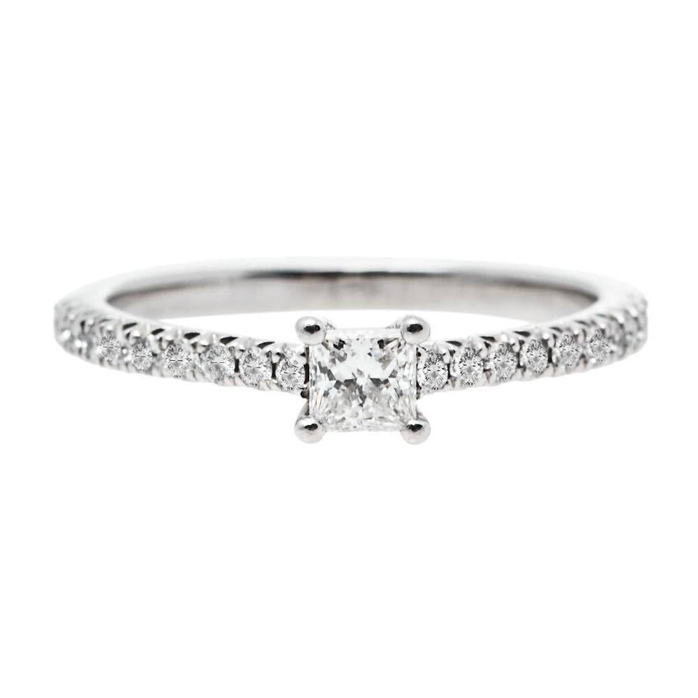 Tiffany and Co. Tiffany Solitaire 0.21ct Diamond Platinum Engagement ...