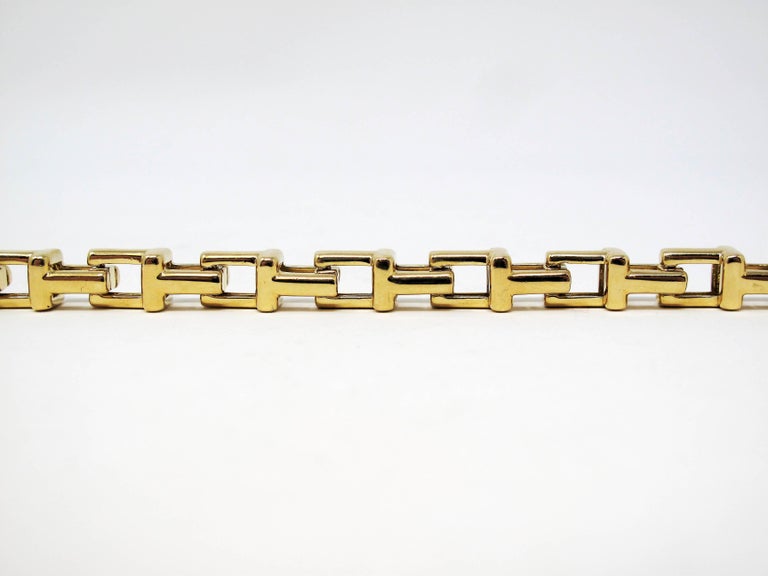 Tiffany and Co. Tiffany "T" Chain Link Bracelet 18 Karat Yellow Gold at ...