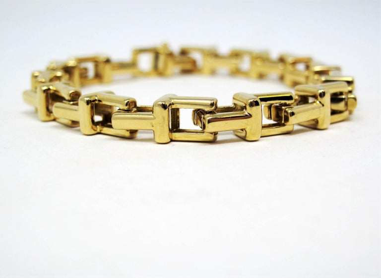 Tiffany and Co. Tiffany "T" Chain Link Bracelet 18 Karat Yellow Gold at ...