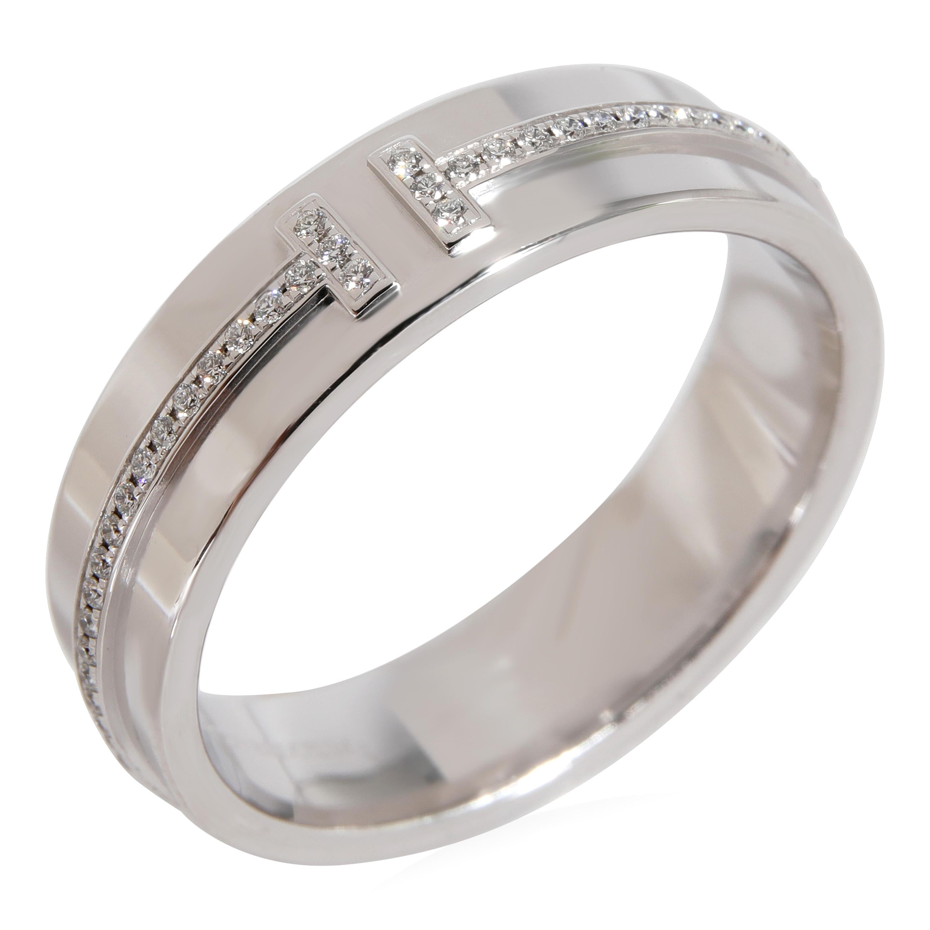 Tiffany and Co. Tiffany T Diamond Ring in 18k White Gold 0.12 CTW For Sale at 1stDibs | tiffany ...