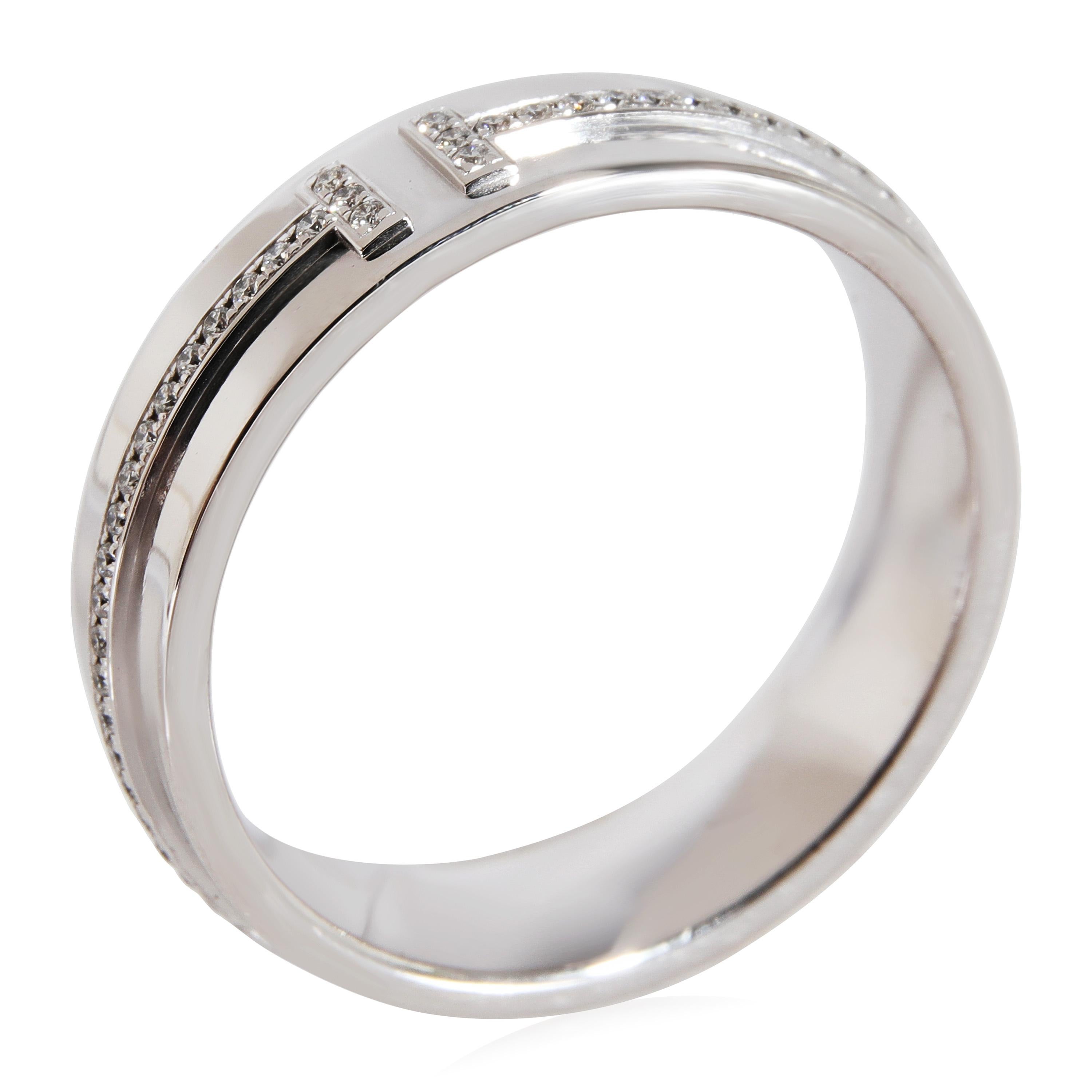 Tiffany and Co. Tiffany T Diamond Ring in 18k White Gold 0.12 CTW For Sale at 1stDibs | tiffany ...