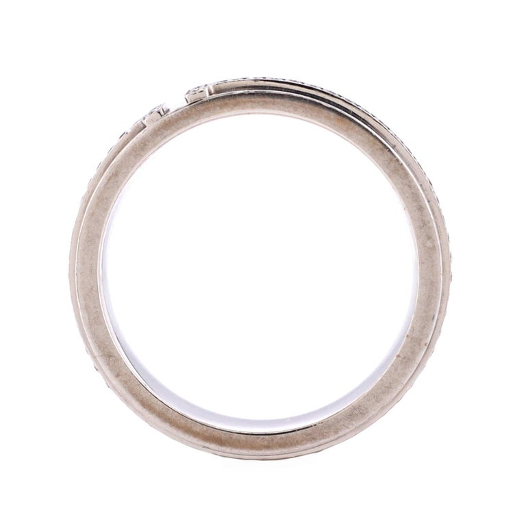 Tiffany and Co. Tiffany T Ring 18k White Gold and Diamonds Narrow For Sale at 1stDibs