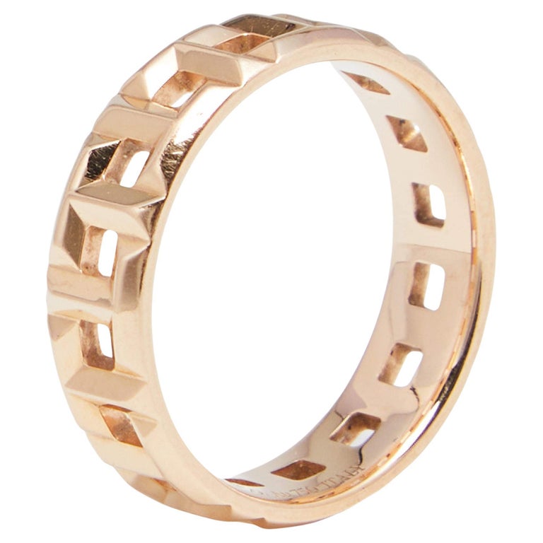 Tiffany and Co. Tiffany T True Wide 18K Rose Gold Band Ring 51 For Sale ...