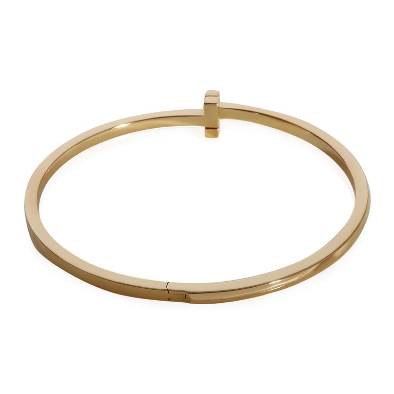 Tiffany and Co. Tiffany T1 Narrow Hinged Bangle in 18k Yellow Gold at ...