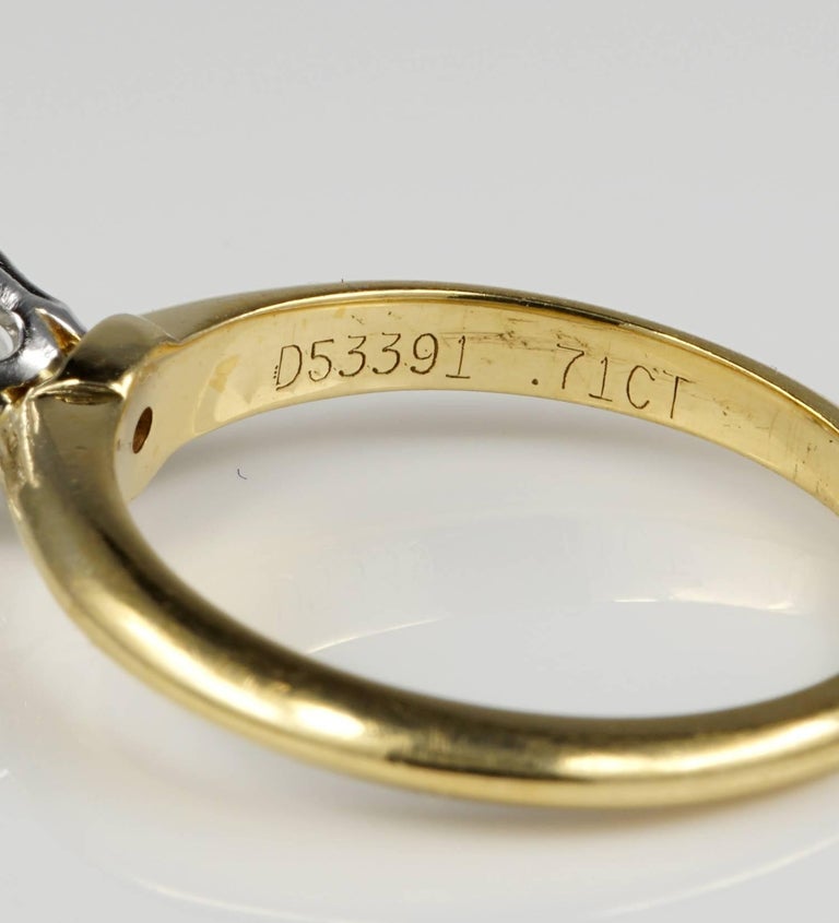 Tiffany and Co. Top Quality Diamond Solitaire Ring For Sale at 1stdibs