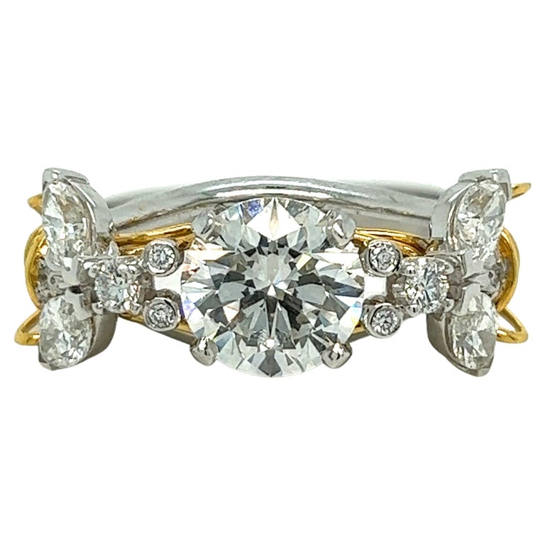 Tiffany and Co. Two Bees Engagement Diamond Ring For Sale at 1stDibs