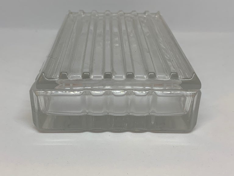 Tiffany and Co. VI Atlas Design Rectangular Glass Trinket Box at ...