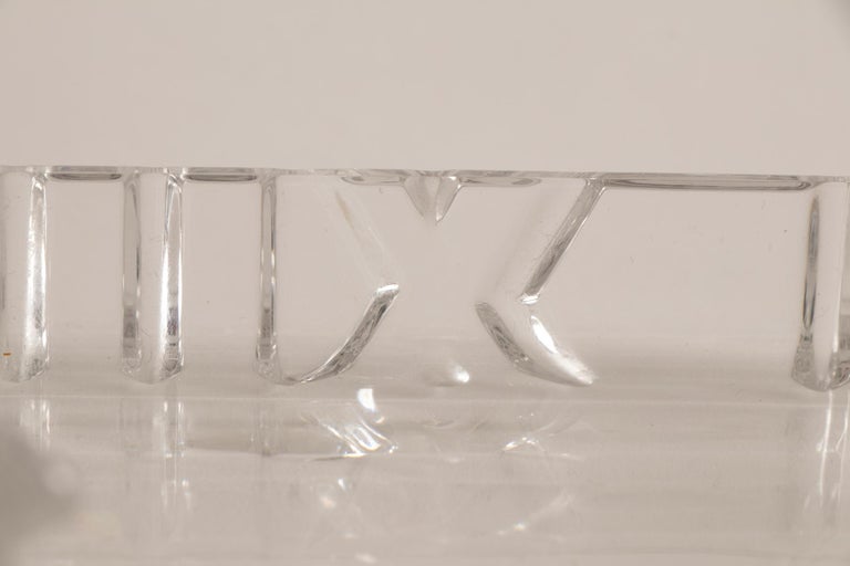 Tiffany and Co. VI Atlas Design Rectangular Glass Trinket Box at ...