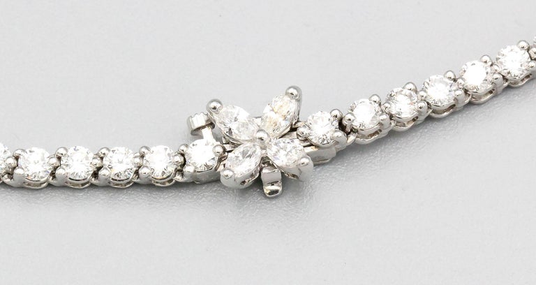 Tiffany and Co. Victoria Diamond and Platinum Graduated Line Necklace ...