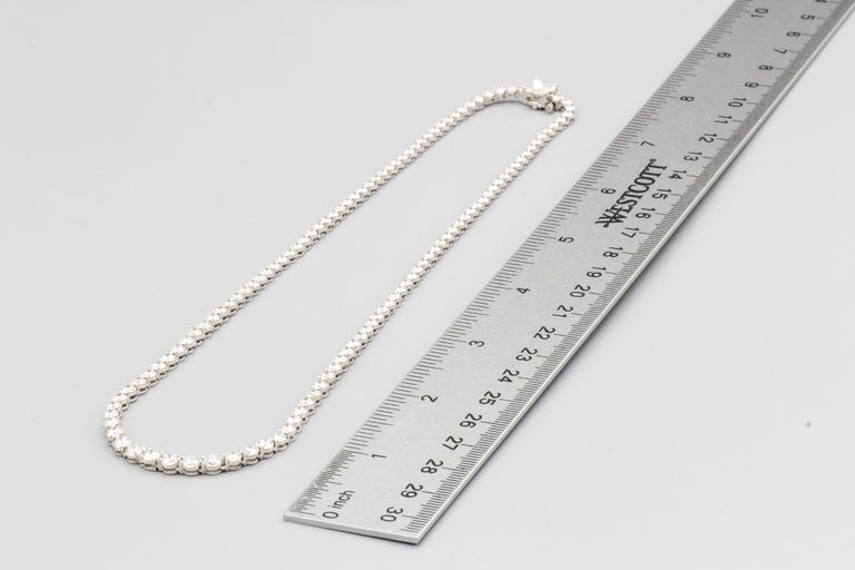 Tiffany and Co. Victoria Diamond and Platinum Graduated Line Necklace ...