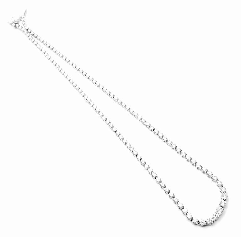Tiffany and Co. Victoria Diamond Graduated Line Platinum Necklace at ...