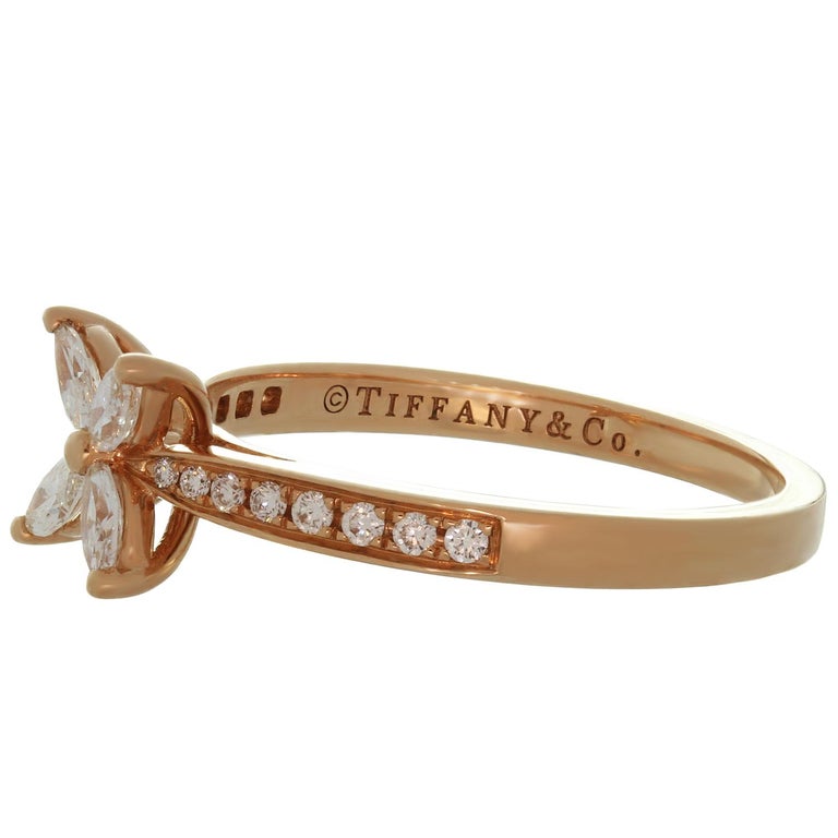 Tiffany and Co. Victoria Diamond Rose Gold Ring at 1stDibs