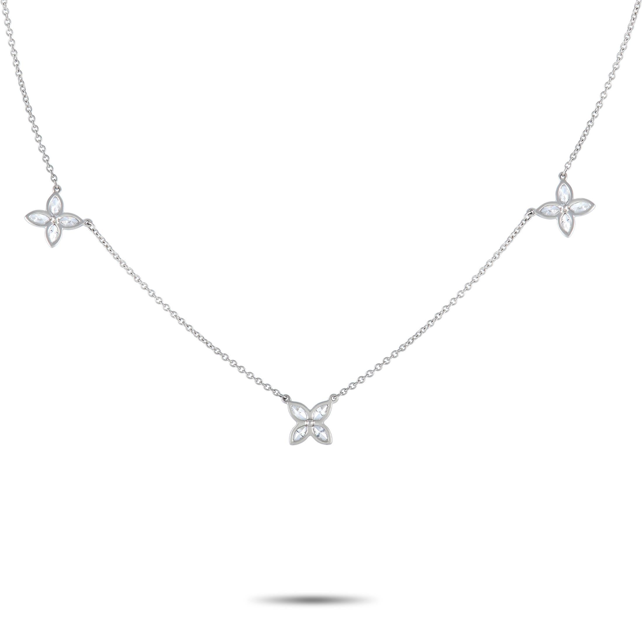 Tiffany and Co. Victoria Platinum 1.25ct Diamond Necklace For Sale at ...