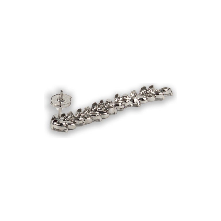 Tiffany and Co. "Victoria" Platinum Diamond Vine Earrings For Sale at ...