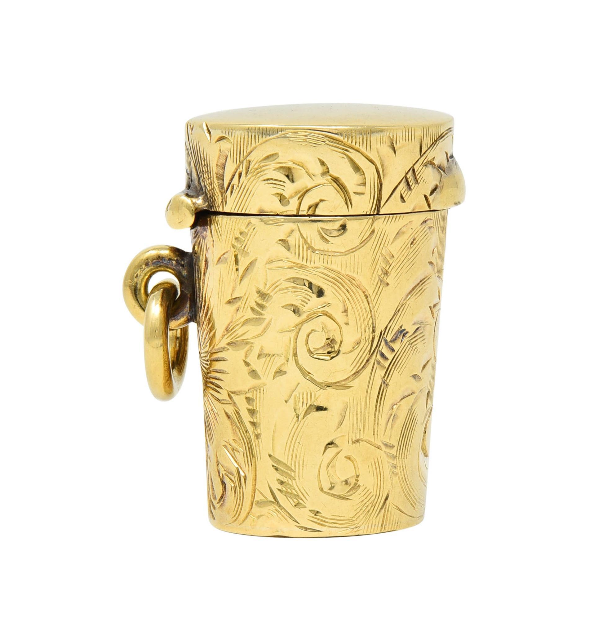 Tiffany and Co. Victorian 14K Yellow Gold Chatelaine Container Antique ...