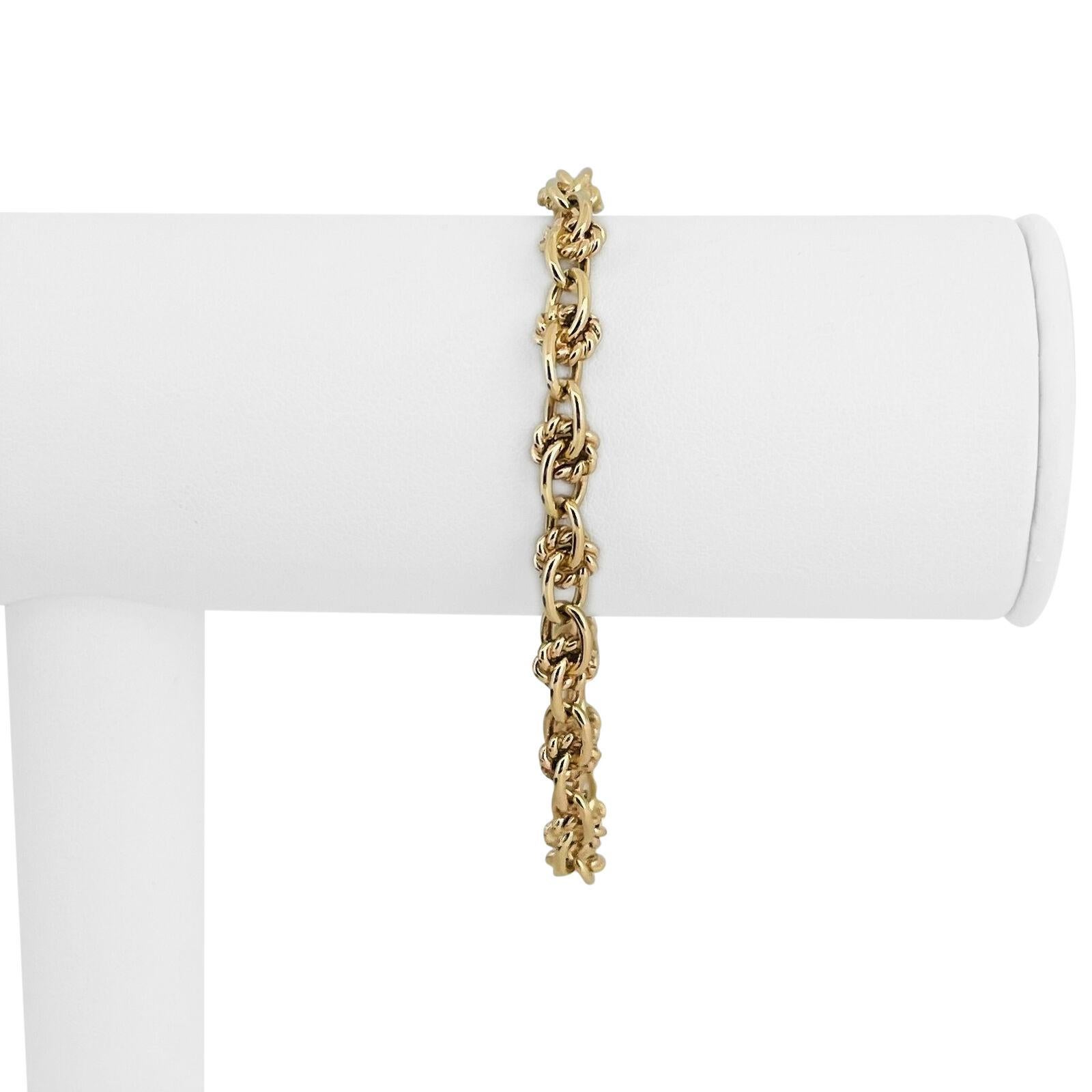 Tiffany and Co. Vintage 14 Karat Yellow Gold Fancy Cable Link Bracelet ...