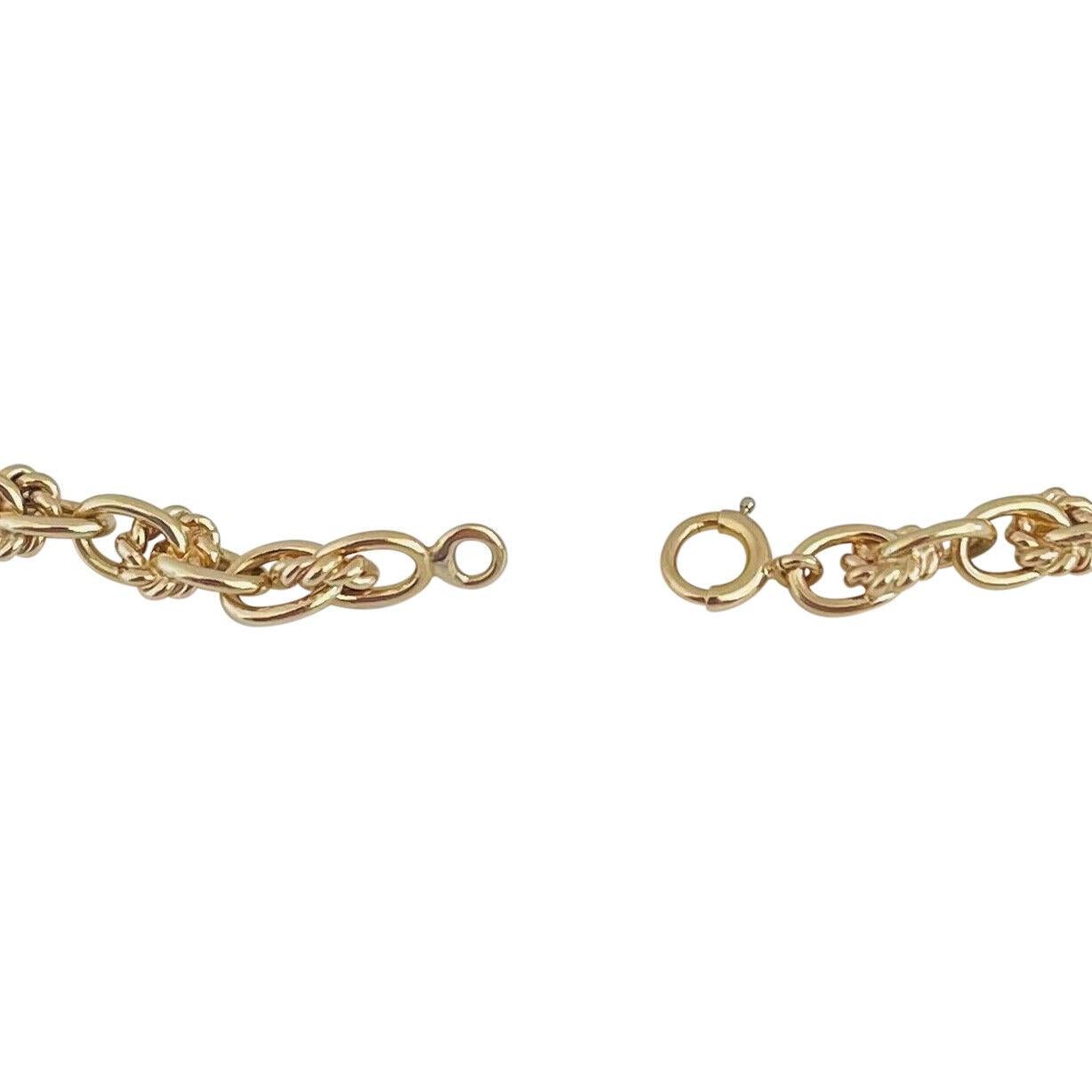 Tiffany and Co. Vintage 14 Karat Yellow Gold Fancy Cable Link Bracelet ...