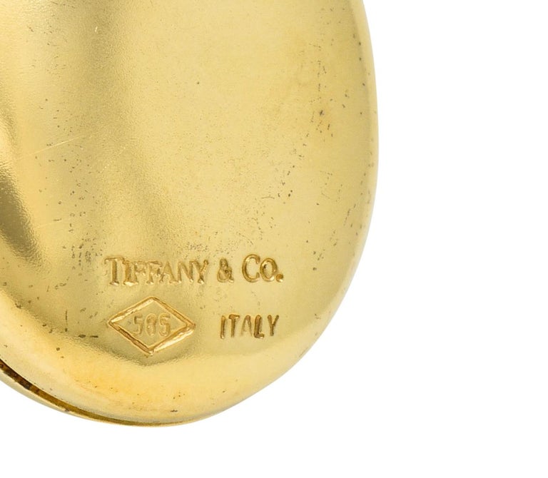 Tiffany and Co. Vintage 14 Karat Yellow Gold Oval Locket Pendant ...
