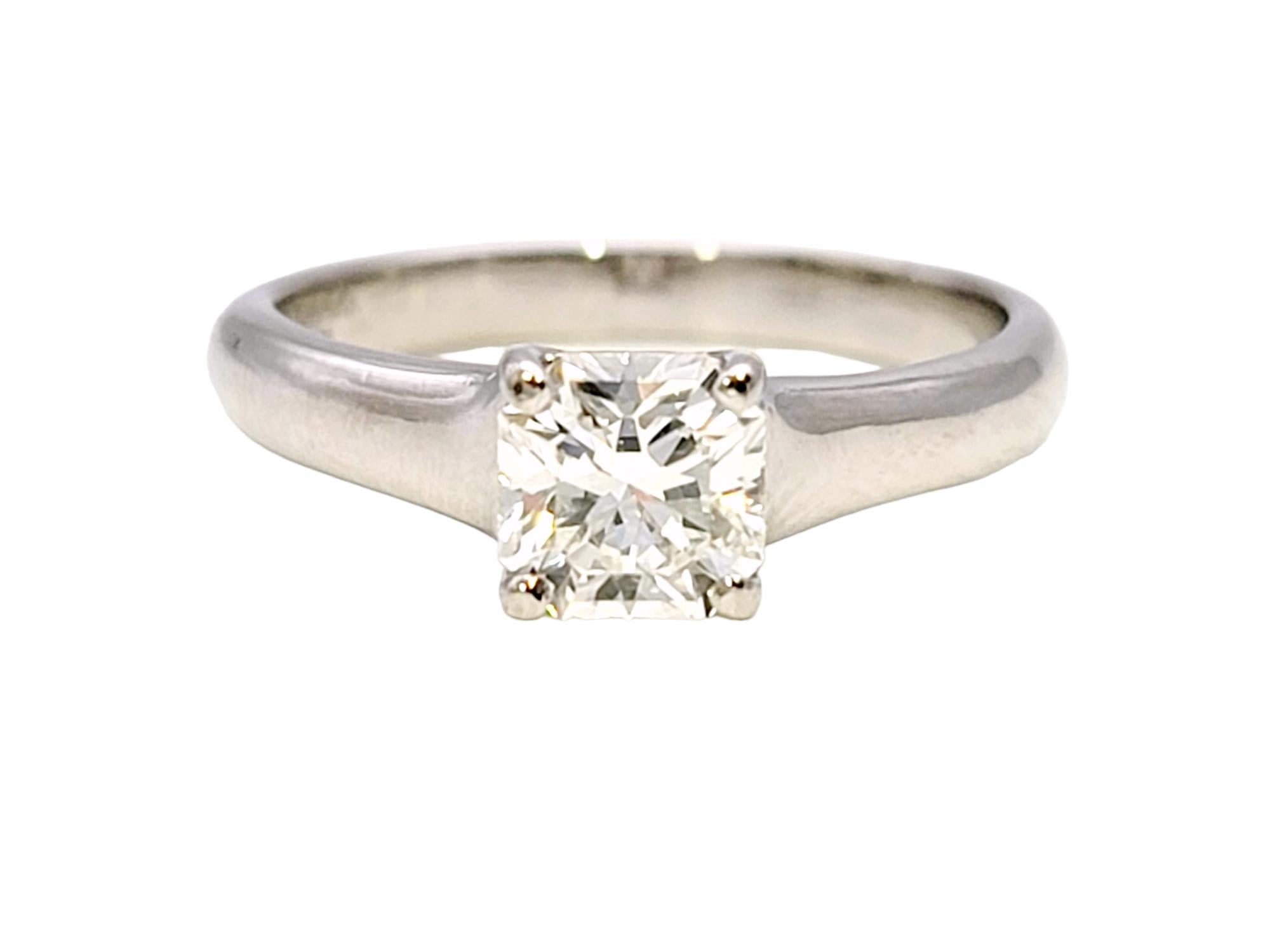 Tiffany and Co. Vintage .66 Lucida Solitaire Platinum Engagement Ring ...