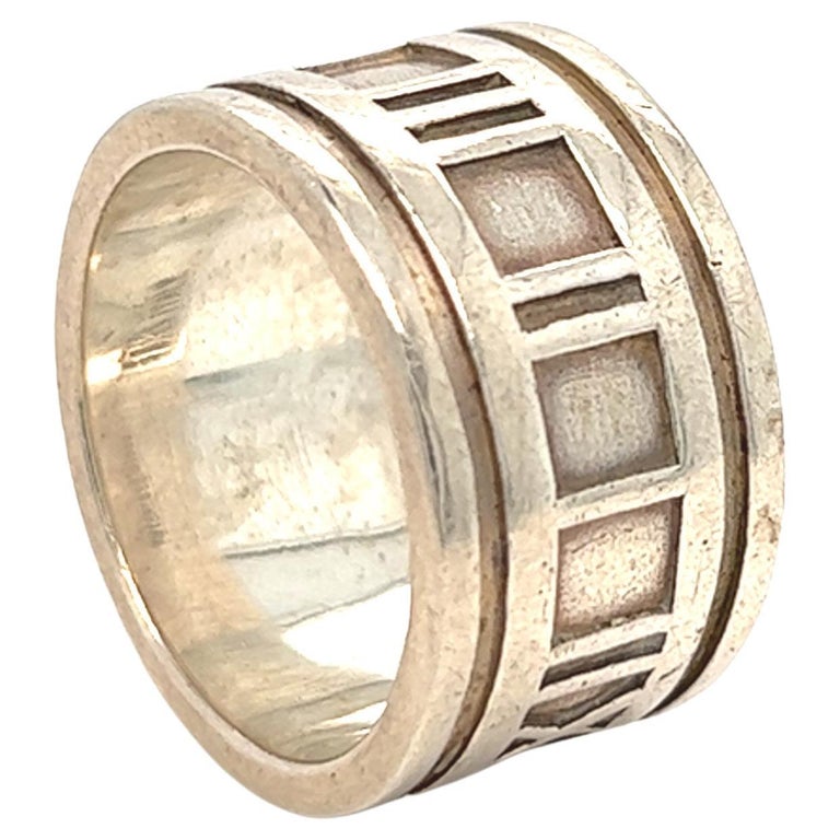 Tiffany and Co Vintage Atlas Wide Band Sterling Silver at 1stDibs