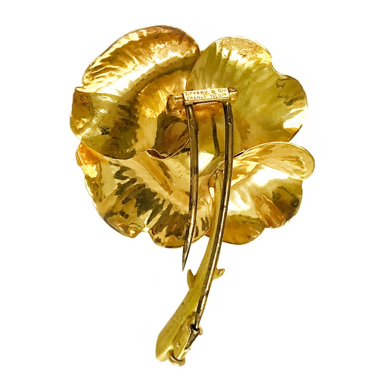 Tiffany and Co. Vintage Gold Rose Brooch/Pin at 1stDibs | gold rose pin ...