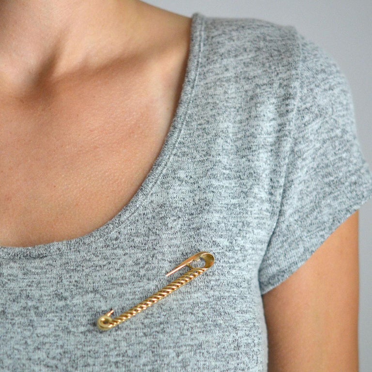Tiffany and Co. Vintage Gold Safety Pin at 1stDibs | tiffany and co ...